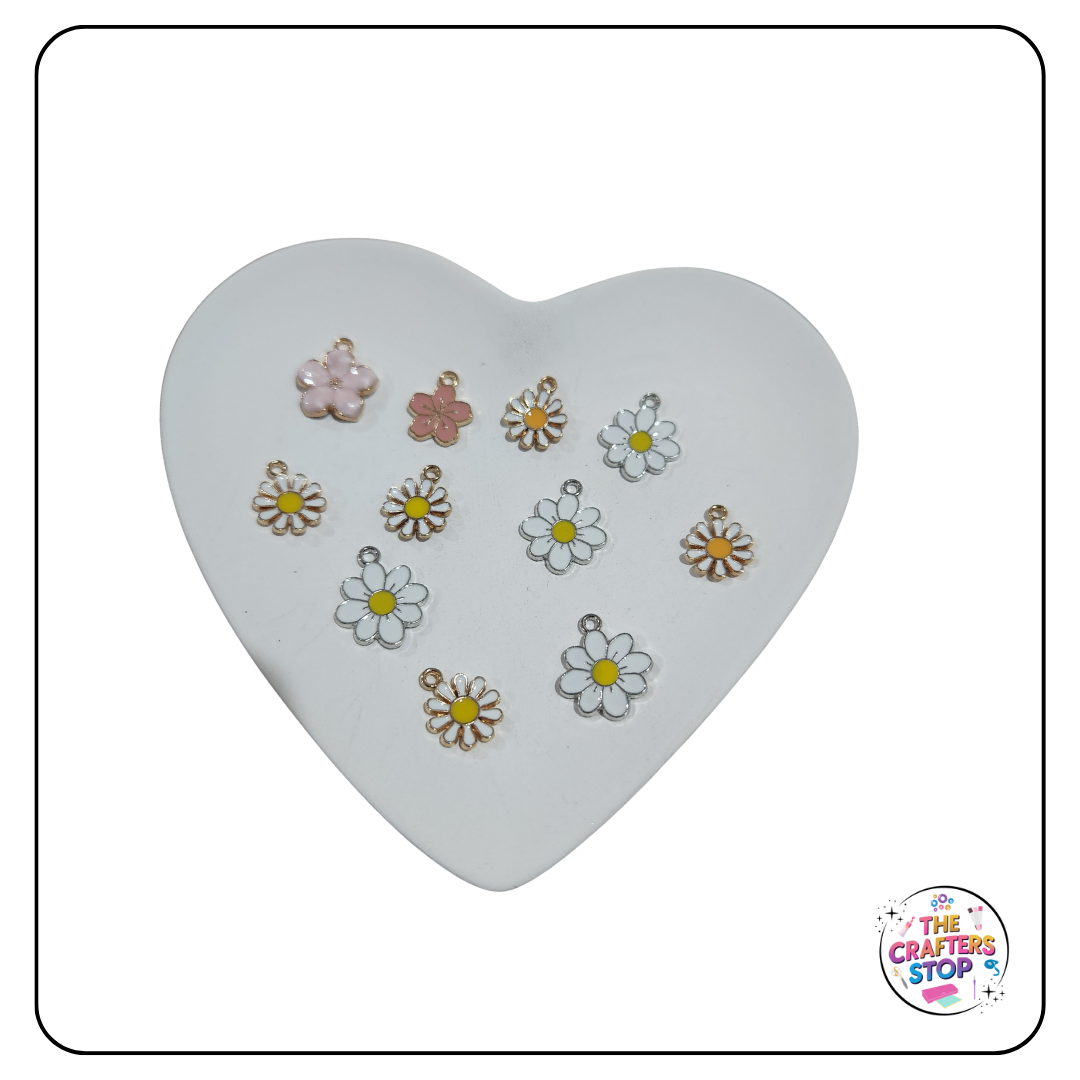 Metal Flower Themed Charms – The Crafters Stop