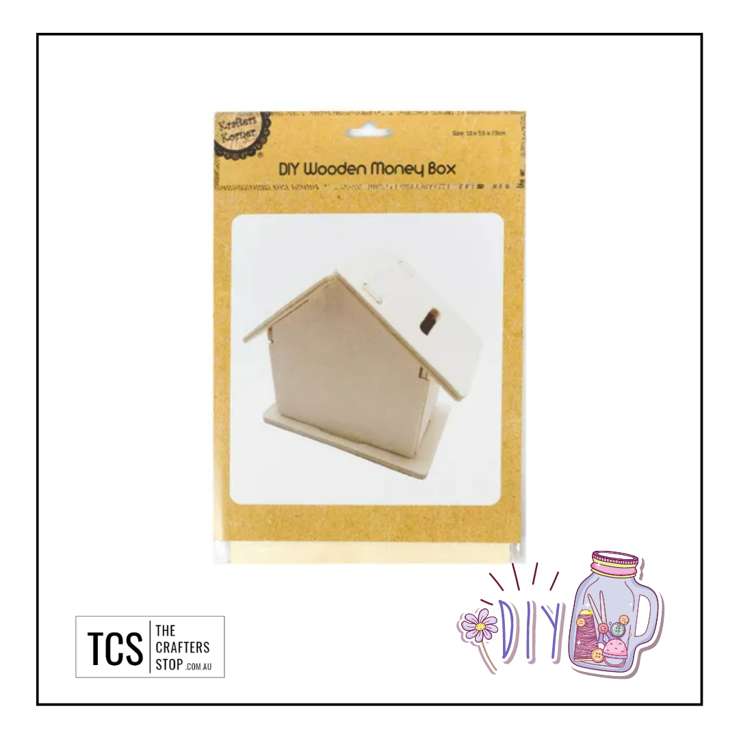 DIY Wooden House Shaped Money Box – The Crafters Stop