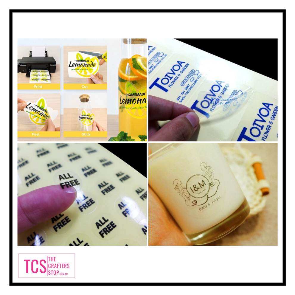 A4 Clear Transparent Vinyl PVC Printable Sheets - INKJET – The Crafters ...